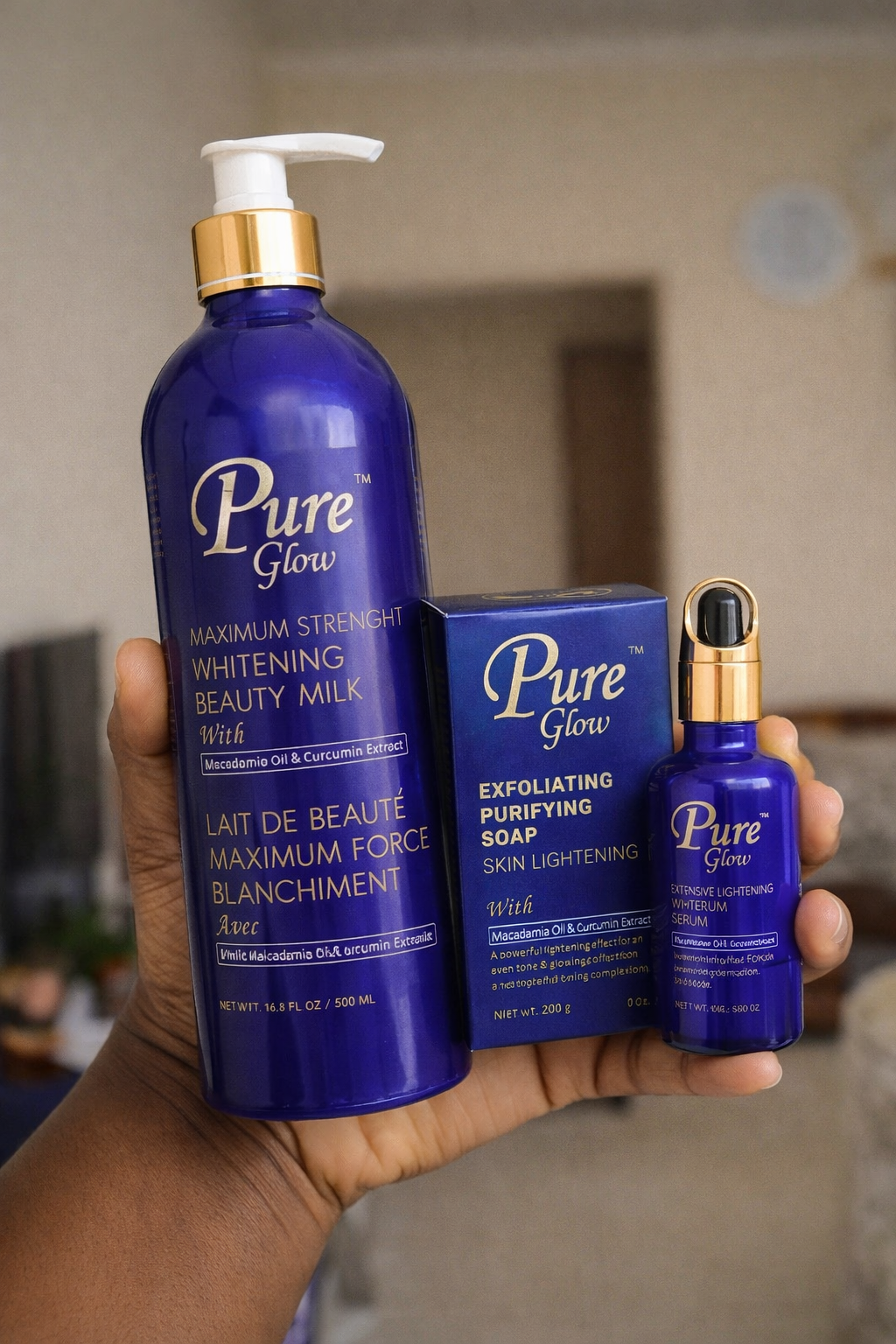 Pure Glow Maximum Strength 3-Piece Set (Beauty Milk, Serum & Exfoliati ...